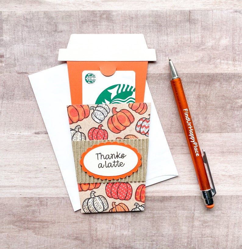 Coffee Gift Card Holder Fall Thank You Gift Halloween Gift - Etsy