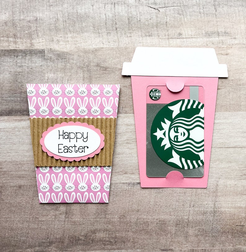 Coffee Cup Gift Card Holder Happy Easter Gift Card Holder - Etsy