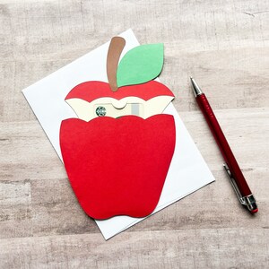 Apple Gift Card Holder, Teacher Gift Card Holder, Gift for Teacher ...