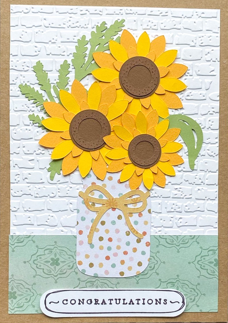 Congratulations Card for Her Sunflower Congratulations Card | Etsy