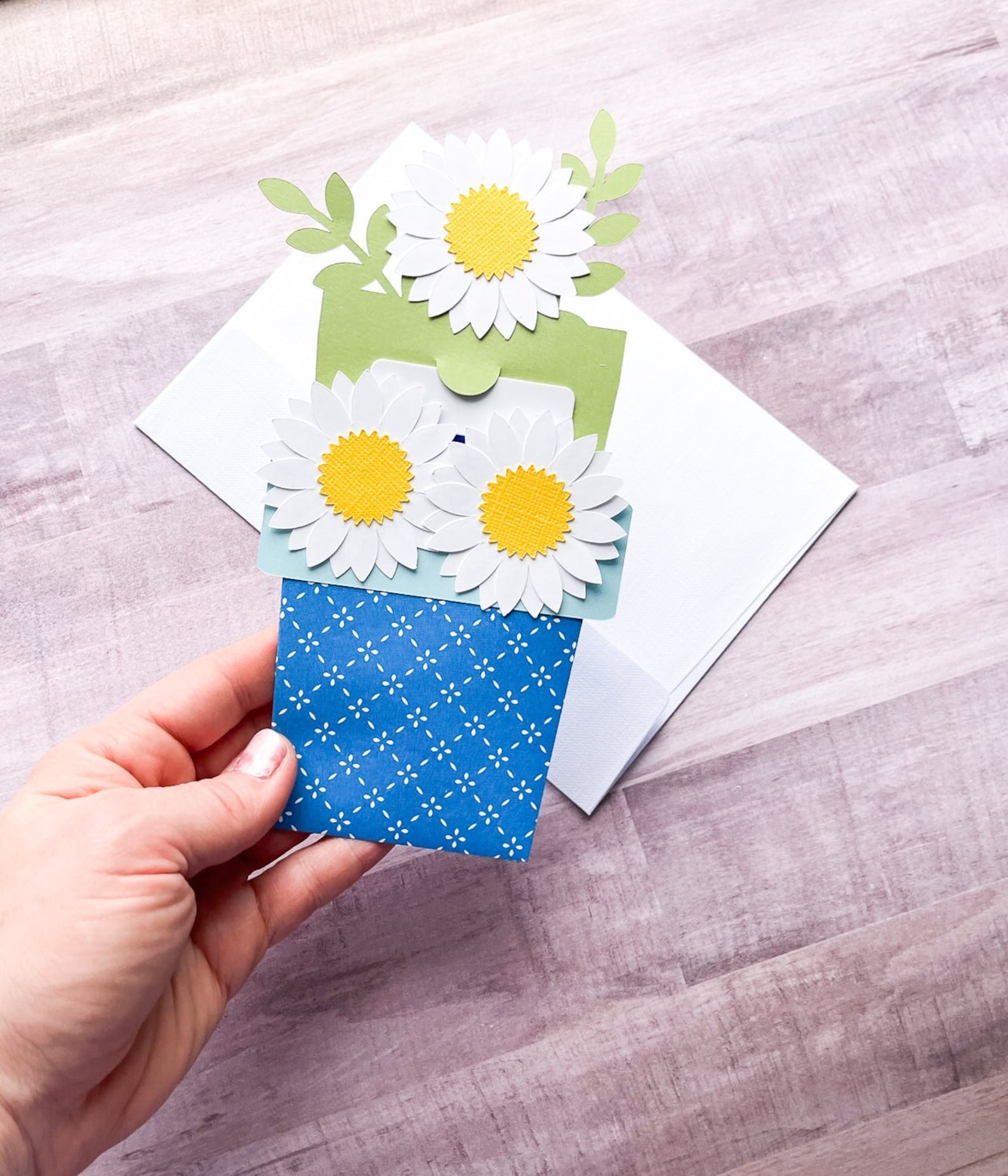 Flower Gift Card Holder, Mother's Day Gift Card Holder, Daisy Card ...
