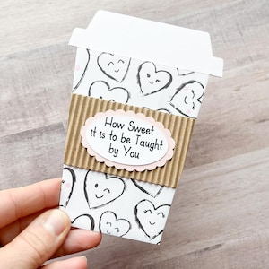 Teacher Valentine's Day Gift Card Holder, Coffee Cup Gift Card Holder ...
