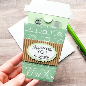 Teacher Gift Card Holder, Coffee Cup Gift Card Holder, Teacher ...