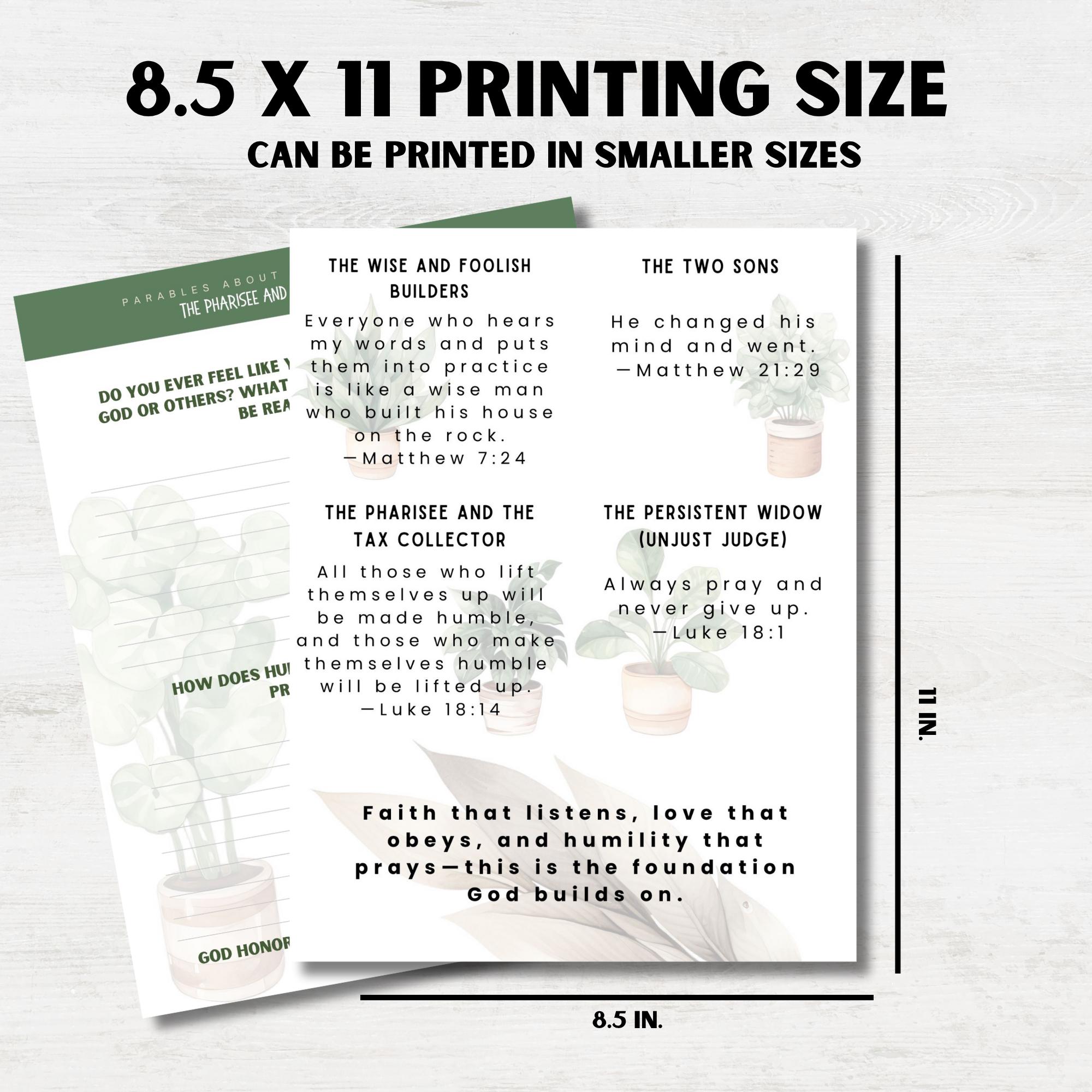 Teen Bible Study Bundle: Parable Guide and Printable Christian Resource ...