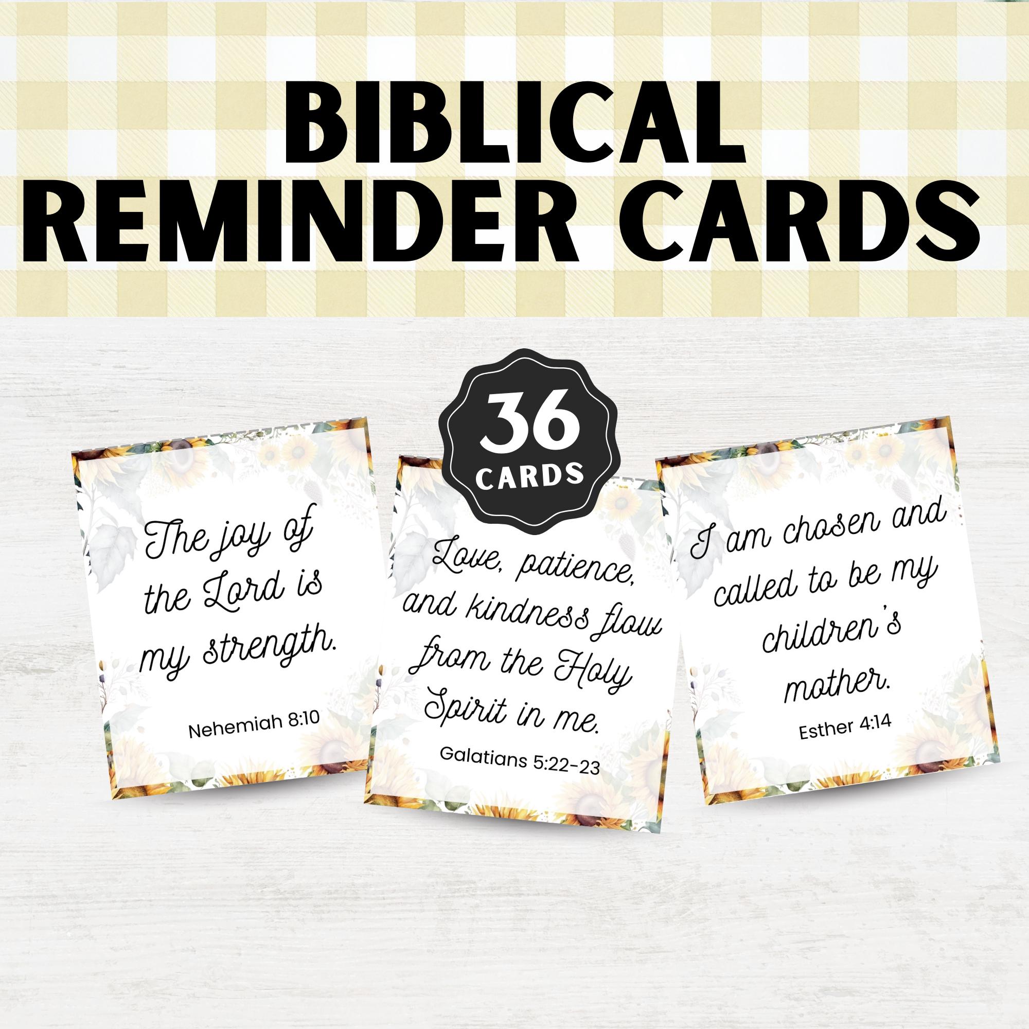 Biblical Encouragement Cards: Christian Scripture Notes (PDF Download ...