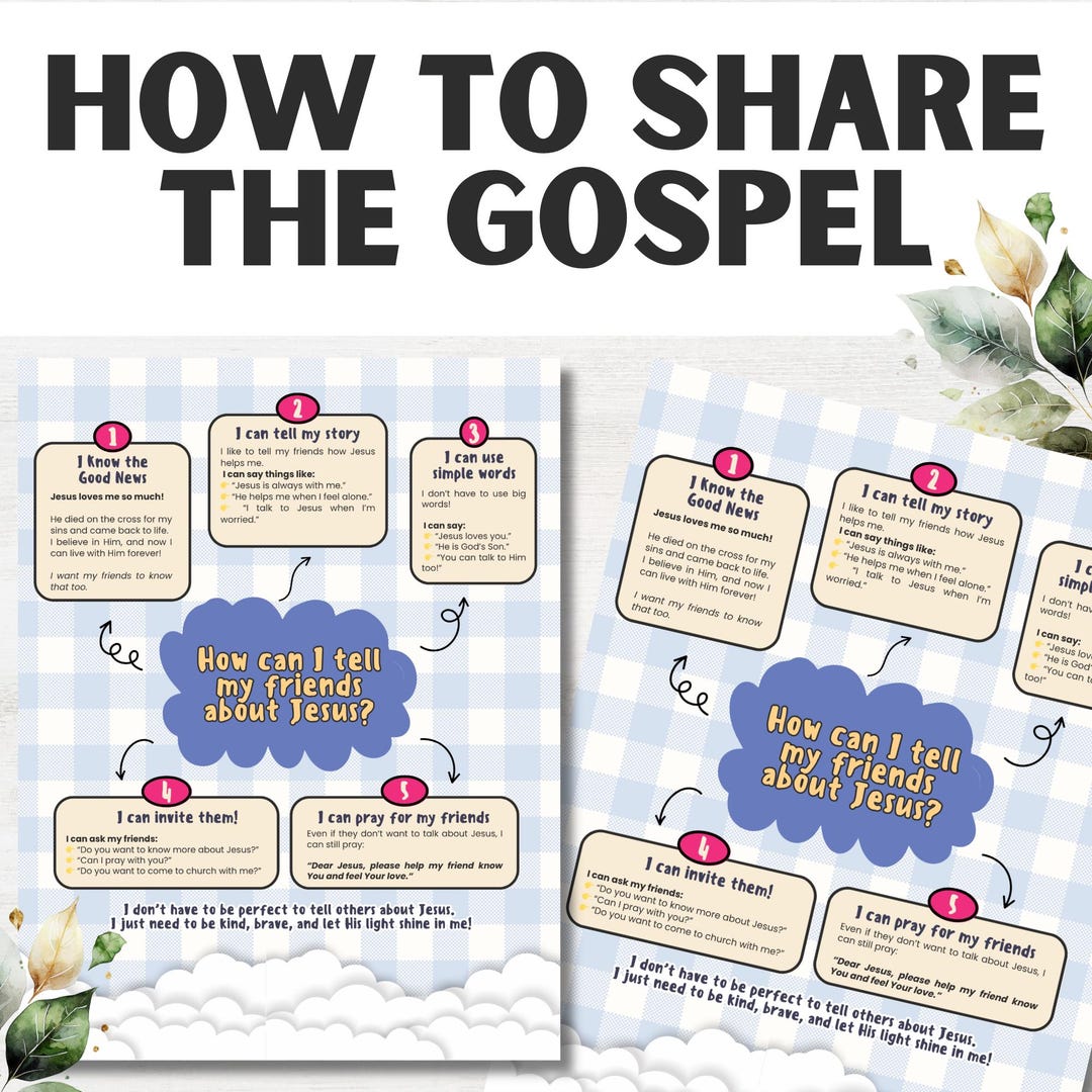 How to Share the Gospel: Printable Christian Craft for Kids, Witnessing ...