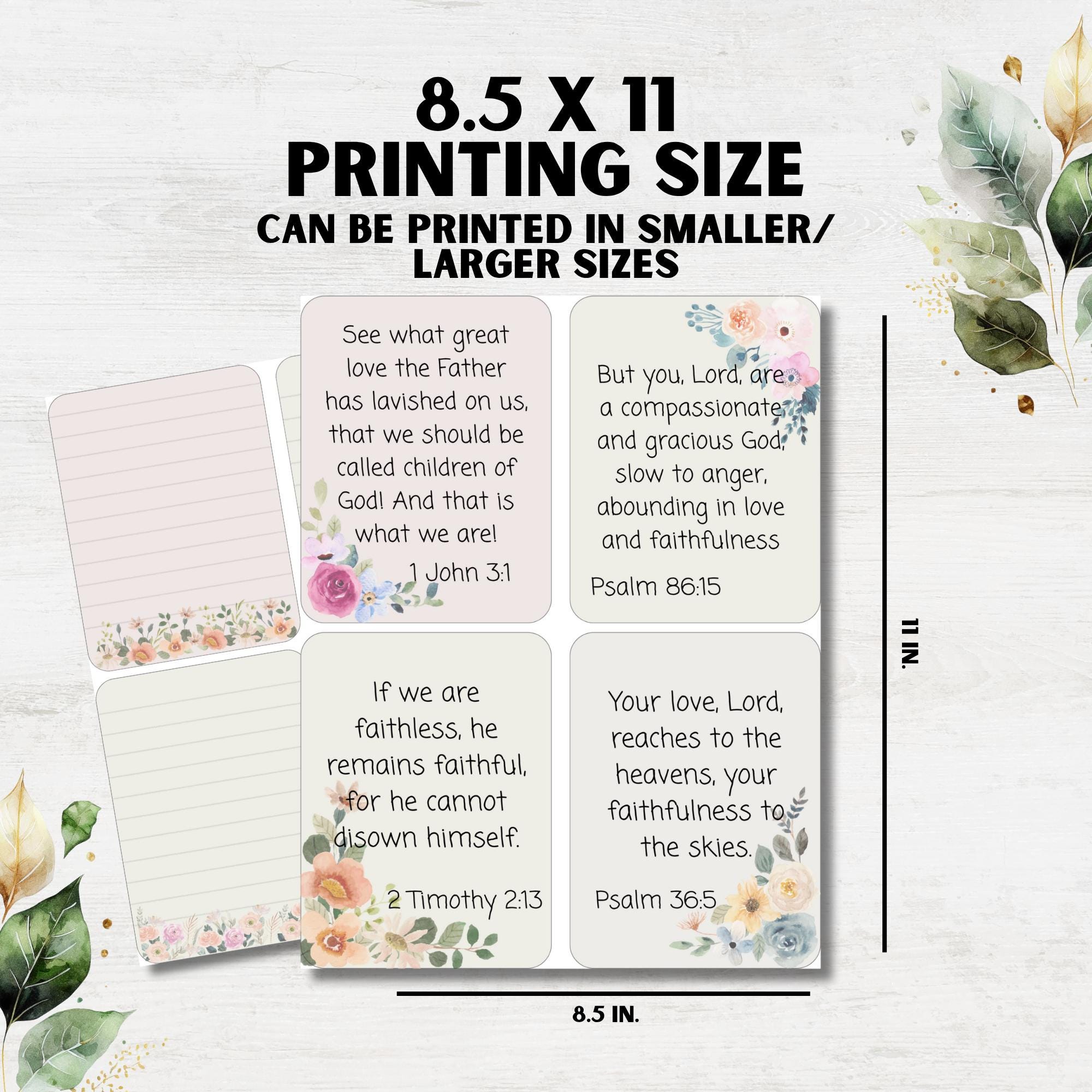 Teen Girl Scripture Cards: Christian Affirmations, Bible Verse Notes ...