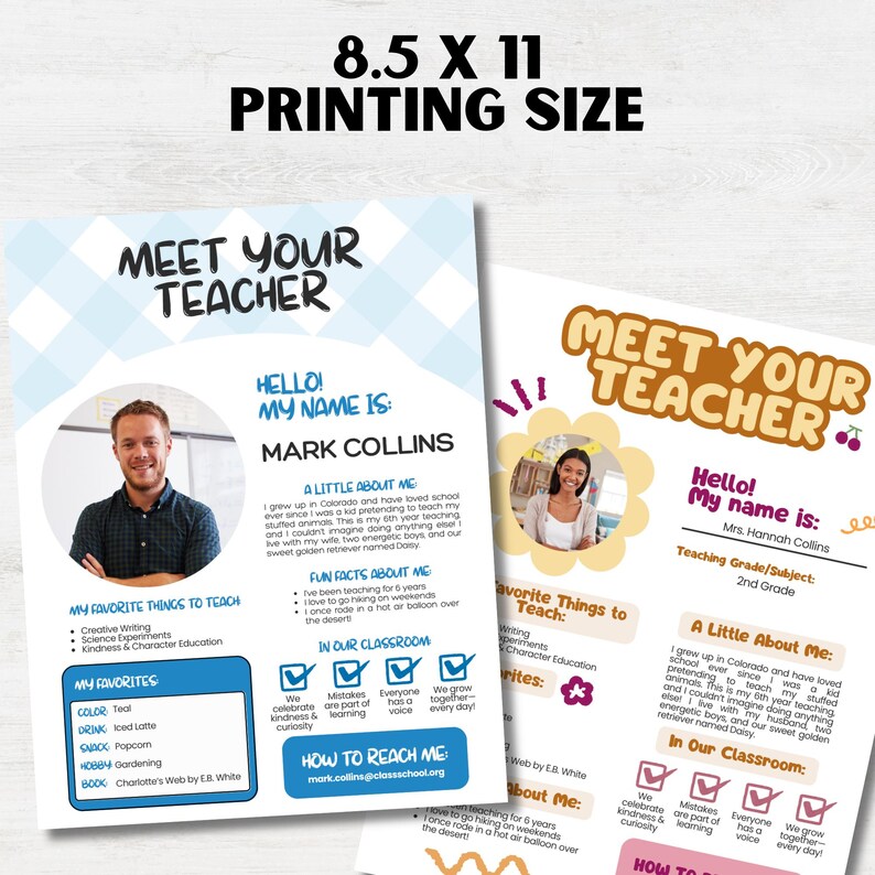 Meet the Teacher Template: Editable Back to School Flyer Canva Digital ...