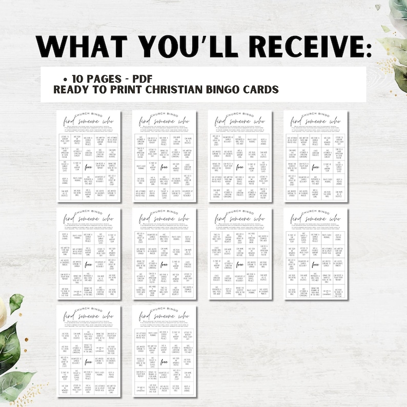 PERSONALIZED Find Someone Who Bingo, Printable Christian Icebreaker ...