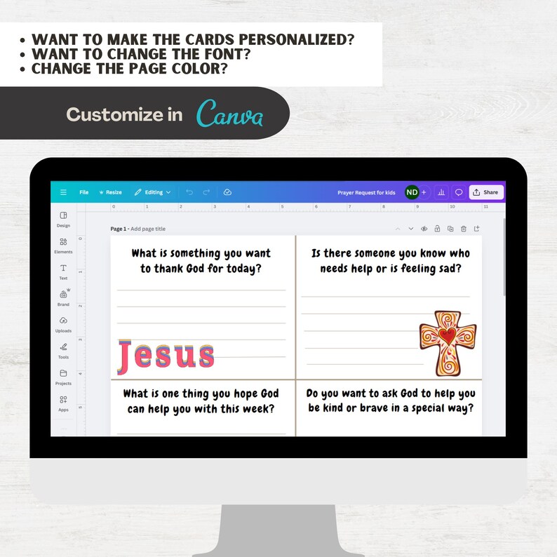 Printable Prayer Request Cards Template: Church Ministry Handouts (PDF ...