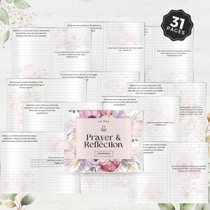 30-day Devotional Journal With Bible Verses, Christian Faith Printable ...