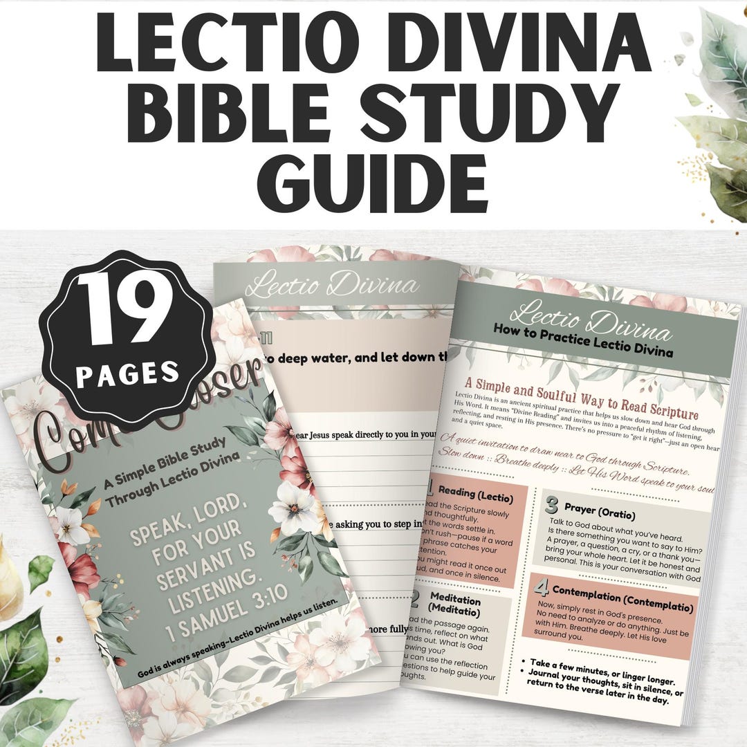 Lectio Divina Bible Study Journal: Prayer & Devotional Guide (PDF ...