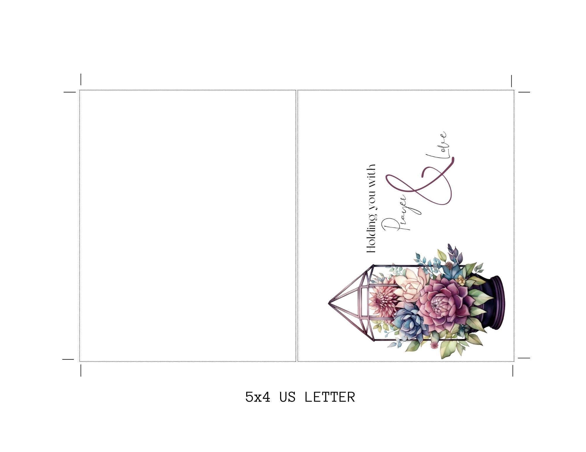 Floral Watercolor Sympathy Cards: Printable Bereavement Notes (PDF ...