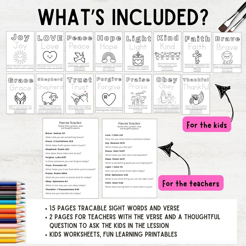 Bible Verse Tracing Worksheets for Kids – 15 Faith-based Printable ...