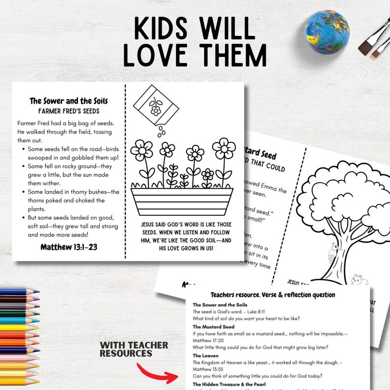 Parable of the Sower Craft: Kids' Bible Story Activity PDF Download - Etsy