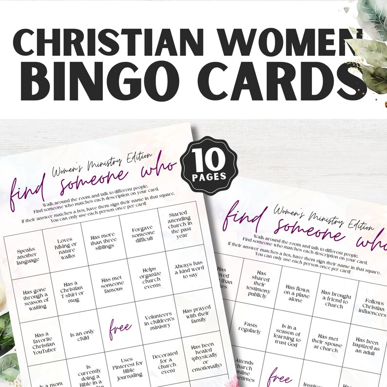 Personalized Christian Icebreaker Bingo: Church Youth Group Game ...