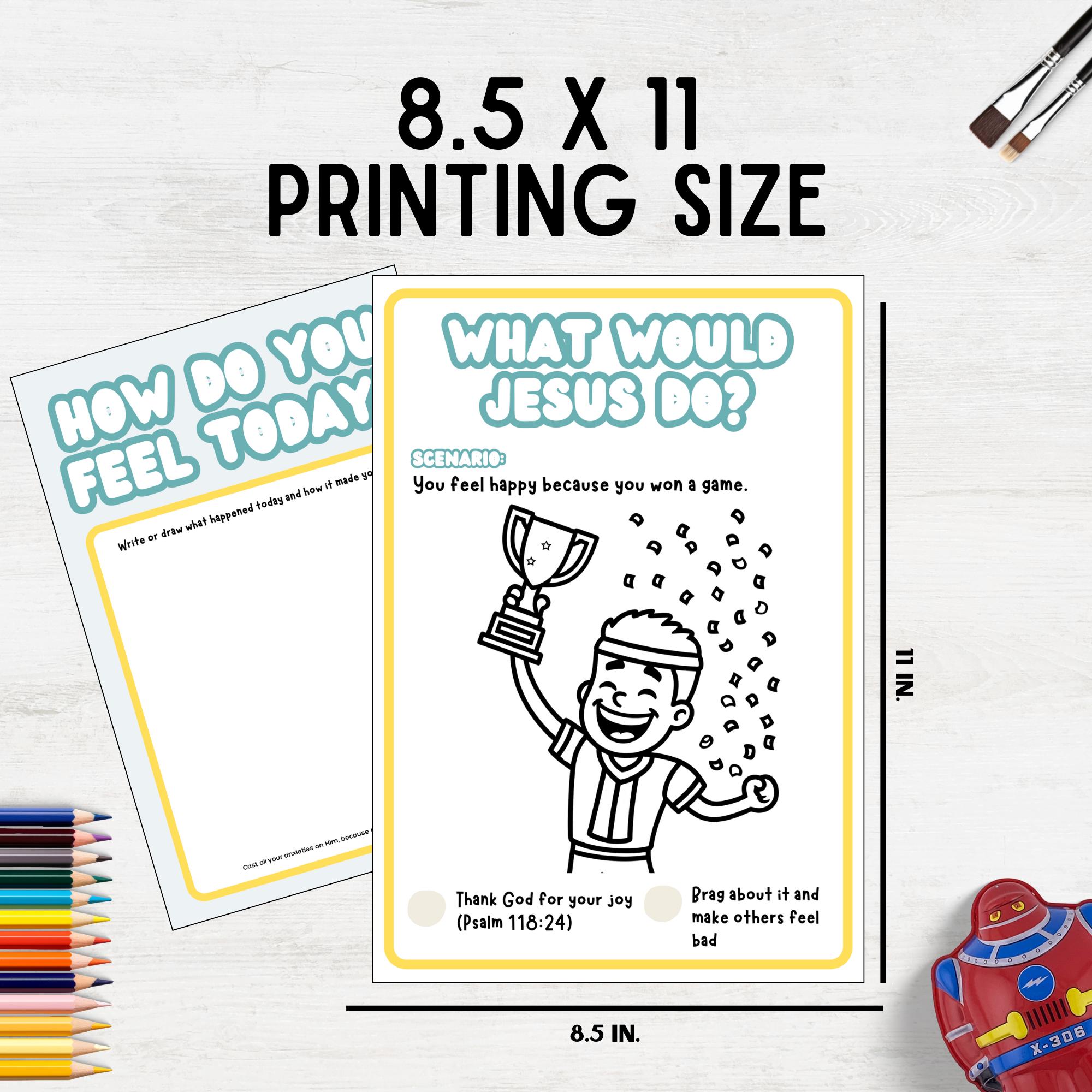 Bible Emotions Activity Book: Kids' Feelings Chart & Coloring Pages ...