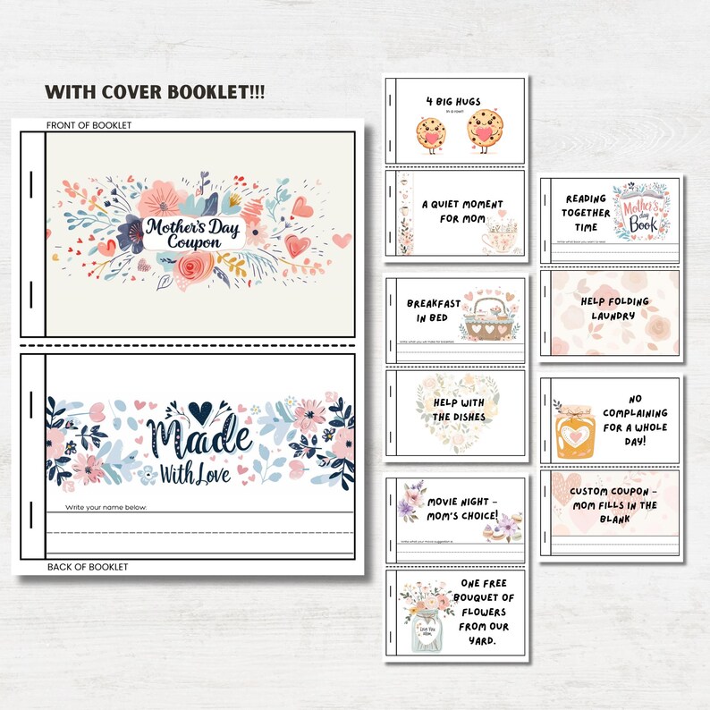 Mother's Day Coupon Book: Printable Vouchers for New Mom (digital ...