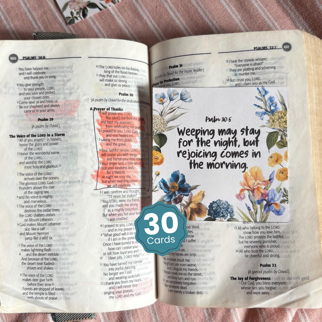 Printable Scripture Cards: NIV Psalm Verses, Christian Affirmations ...