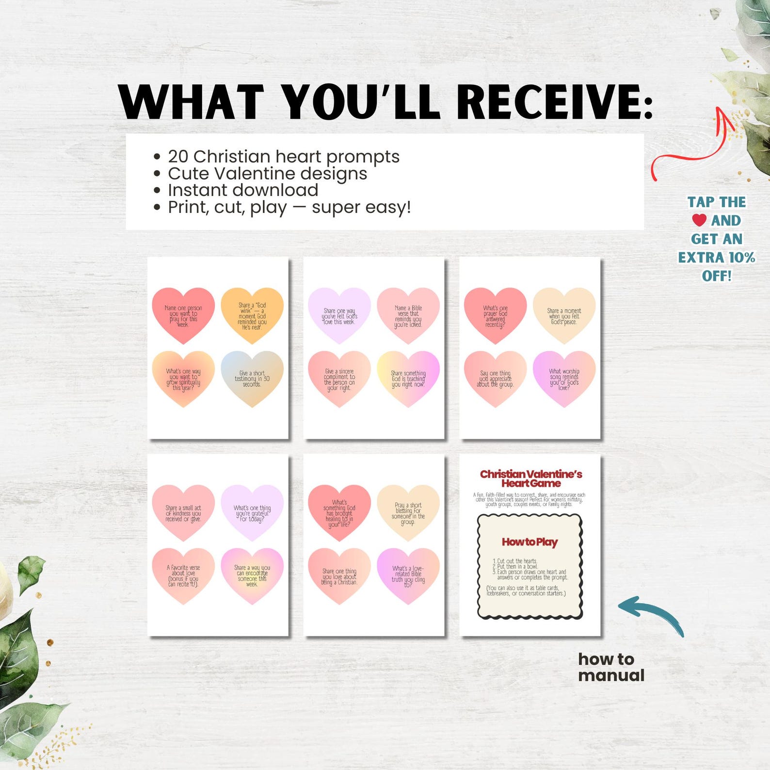 Christian Valentine Heart Game, Fun DIY Craft for Kids, Religious ...