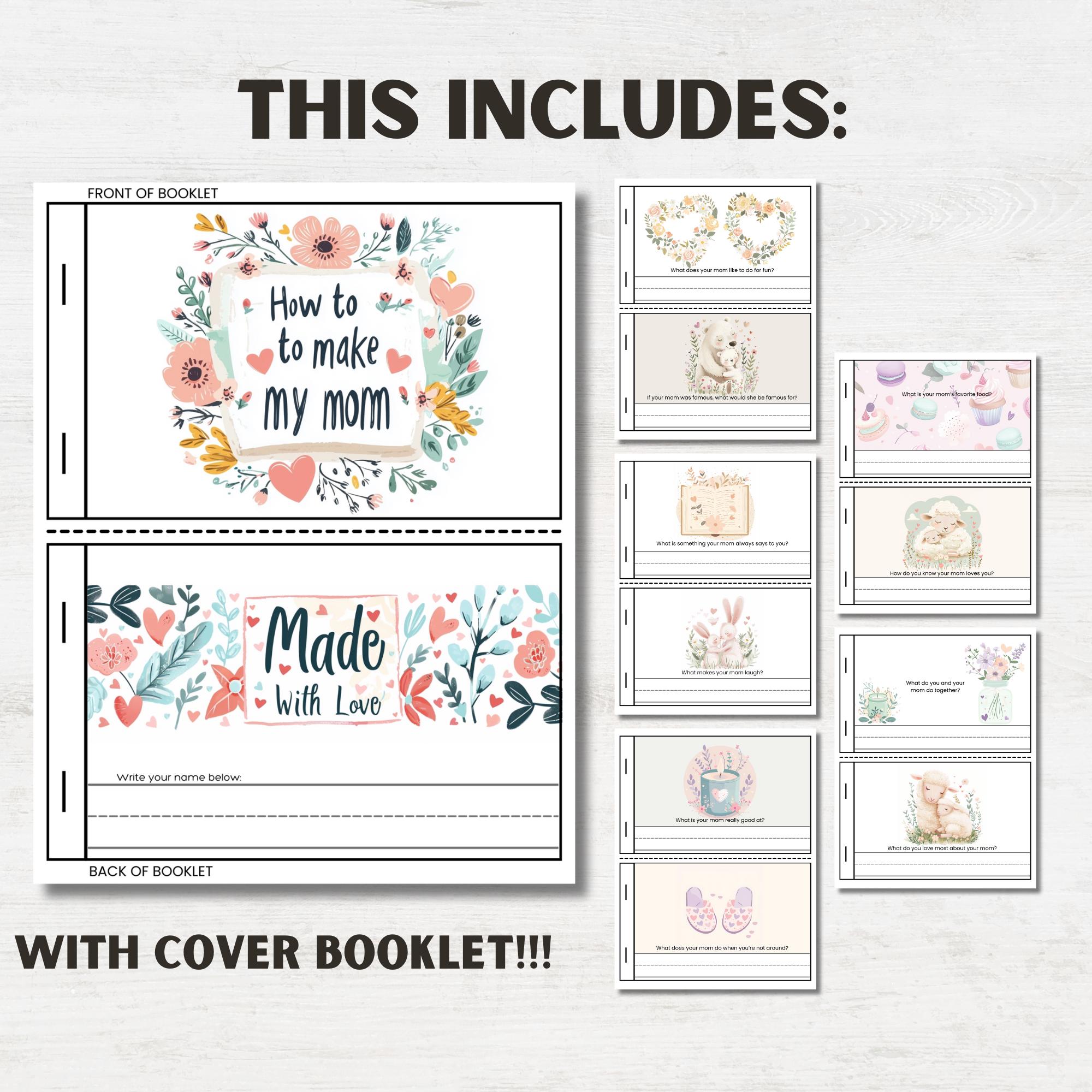 All About Mom Printables, Fun Questionnaire Activity Mini Book, Mothers ...