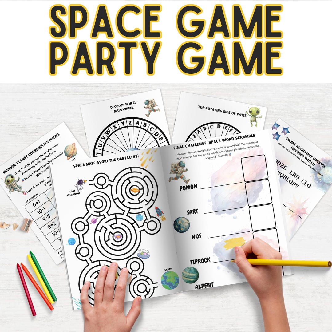 Space Game Party Game, Printable Kids Astronaut Birthday Game ...