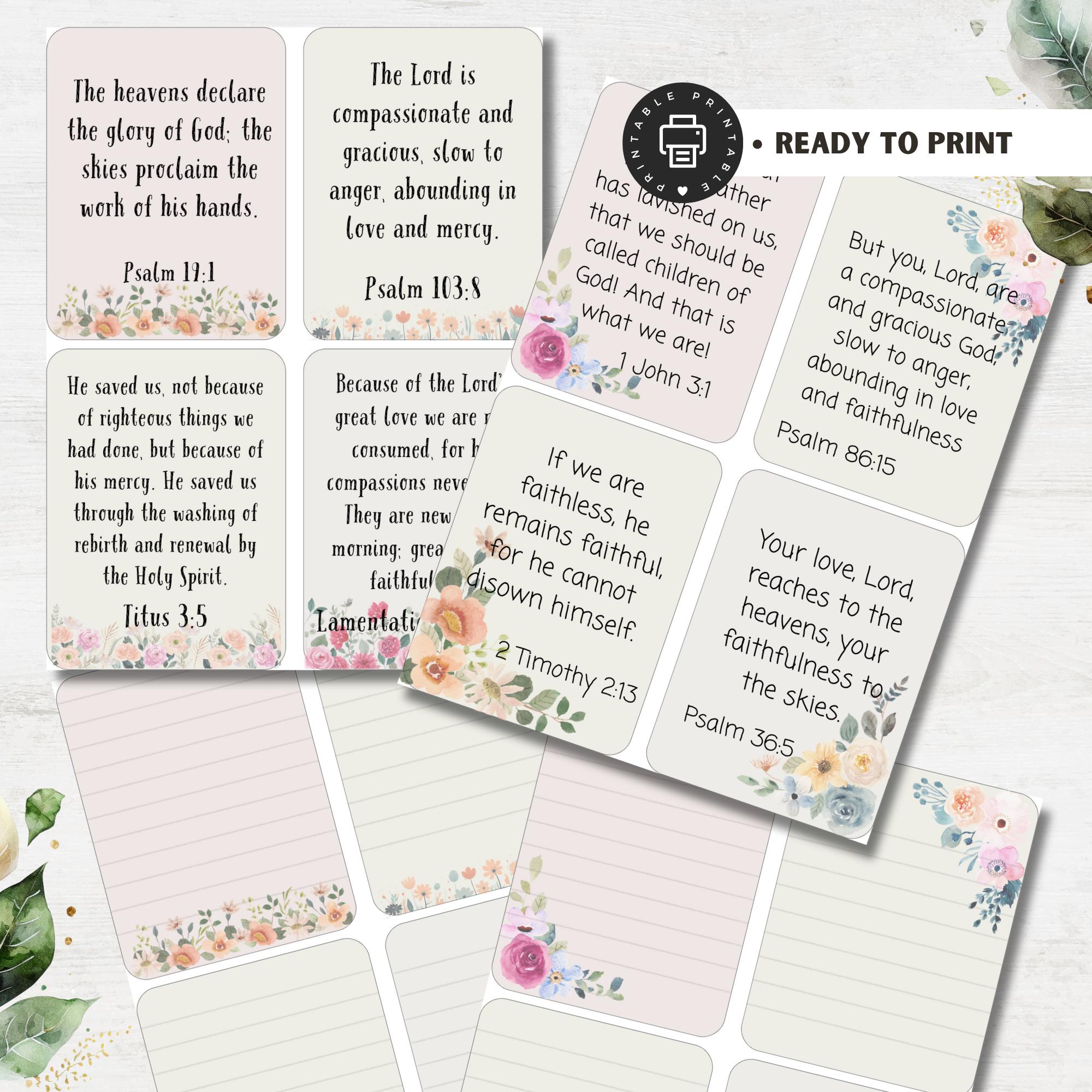 Teen Girl Scripture Cards: Christian Affirmations, Bible Verse Notes ...