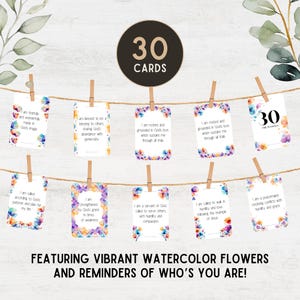Watercolor Christian Affirmation Cards: Bible Verse Printables for ...