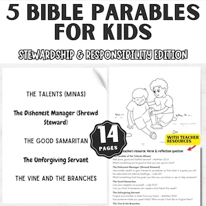 Bible Parables Craft for Kids: Sunday School Activity PDF Download - Etsy