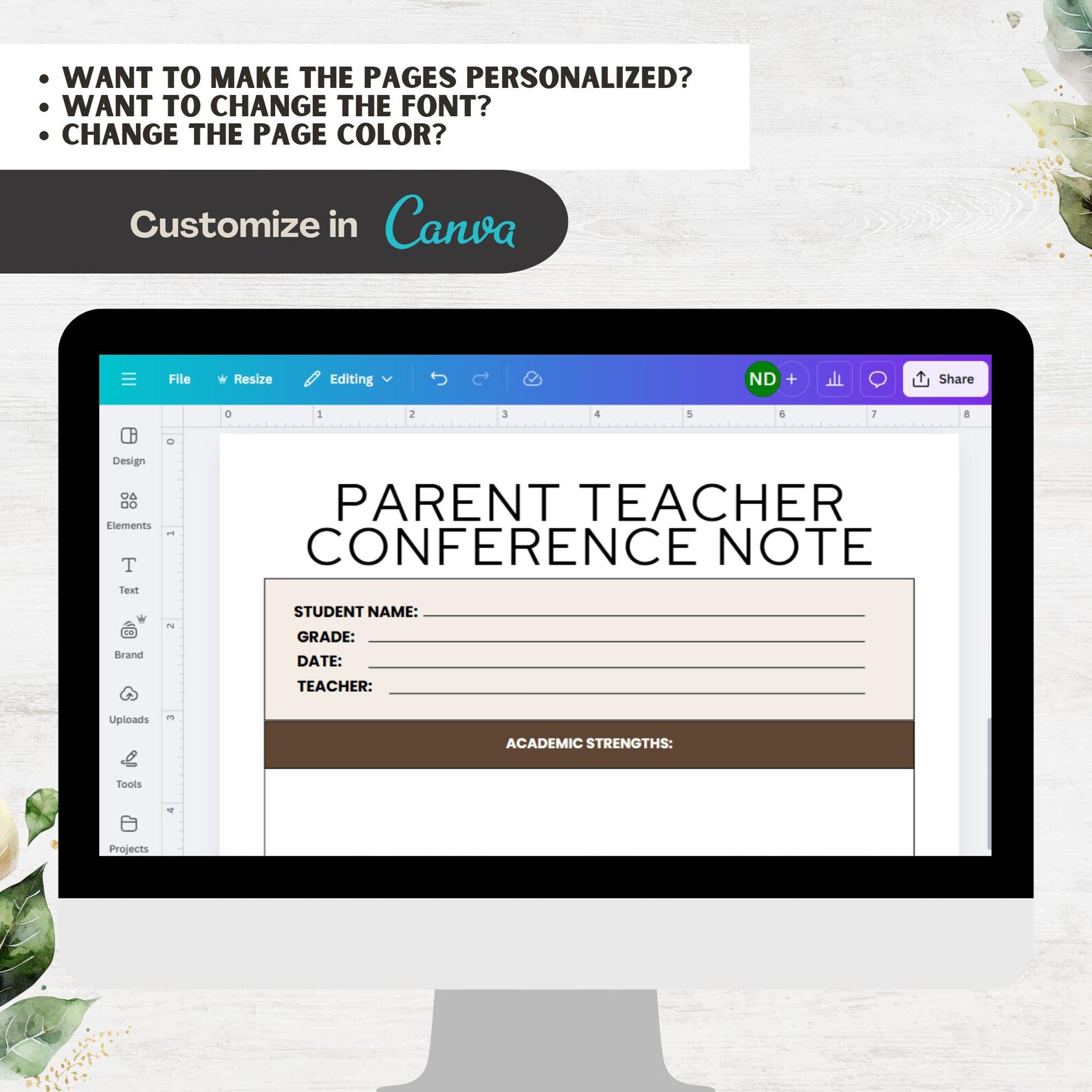 Parent Teacher Conference Notes: Communication Forms, Meeting Templates ...