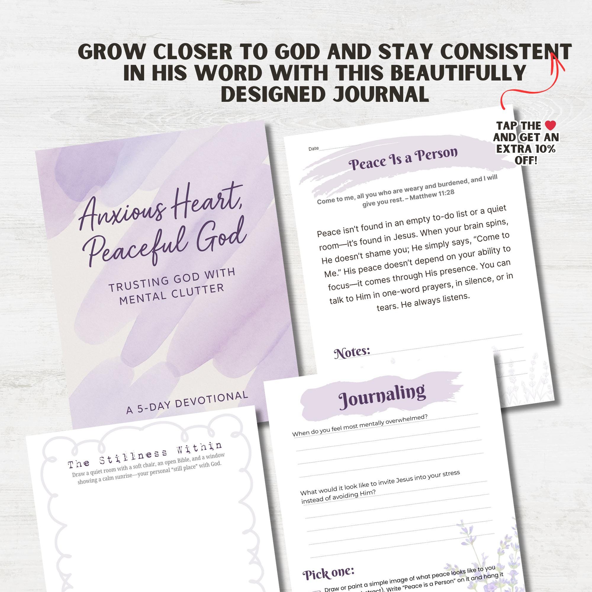 Printable Christian Devotional Journal: Bible Study Planner (PDF ...