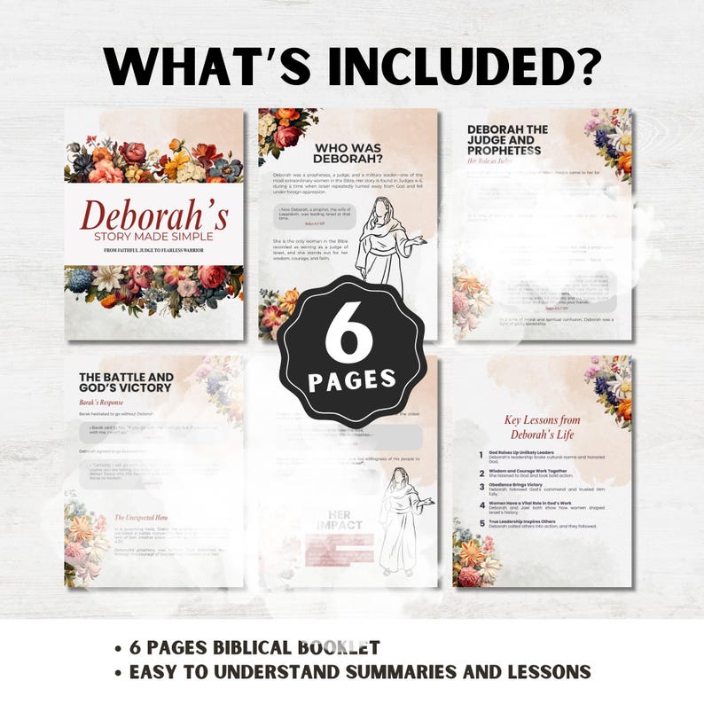 Deborah Bible Study Guide: Women of the Bible, Old Testament Summary ...