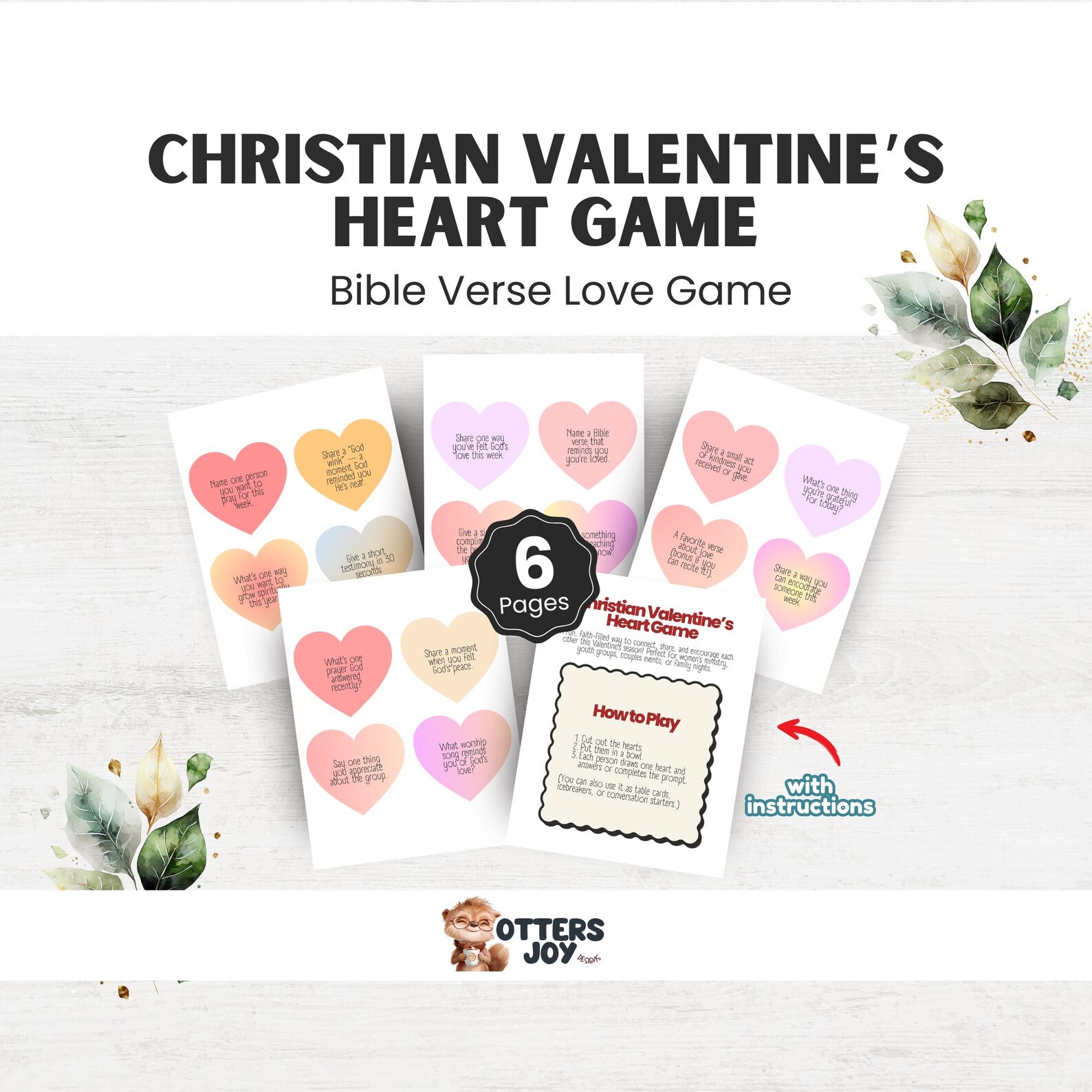 Christian Valentine Heart Game, Fun DIY Craft for Kids, Religious ...