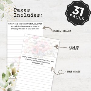 30-day Devotional Journal With Bible Verses, Christian Faith Printable ...
