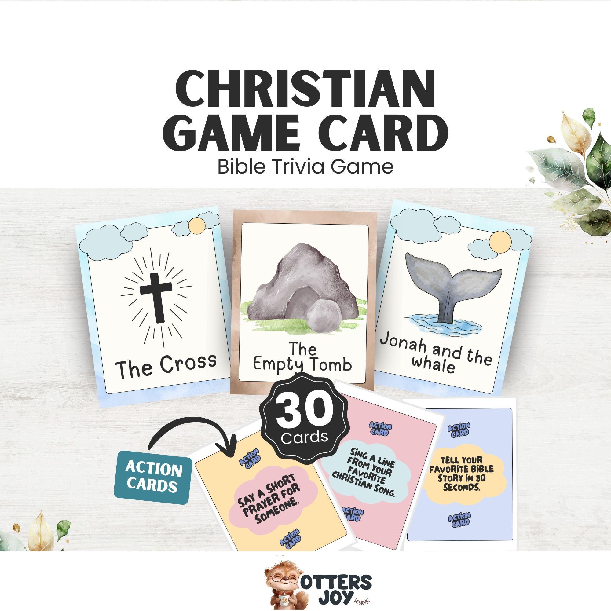 Christian Game Card: Printable Bible Activity, Church & Family Fun, Kid ...