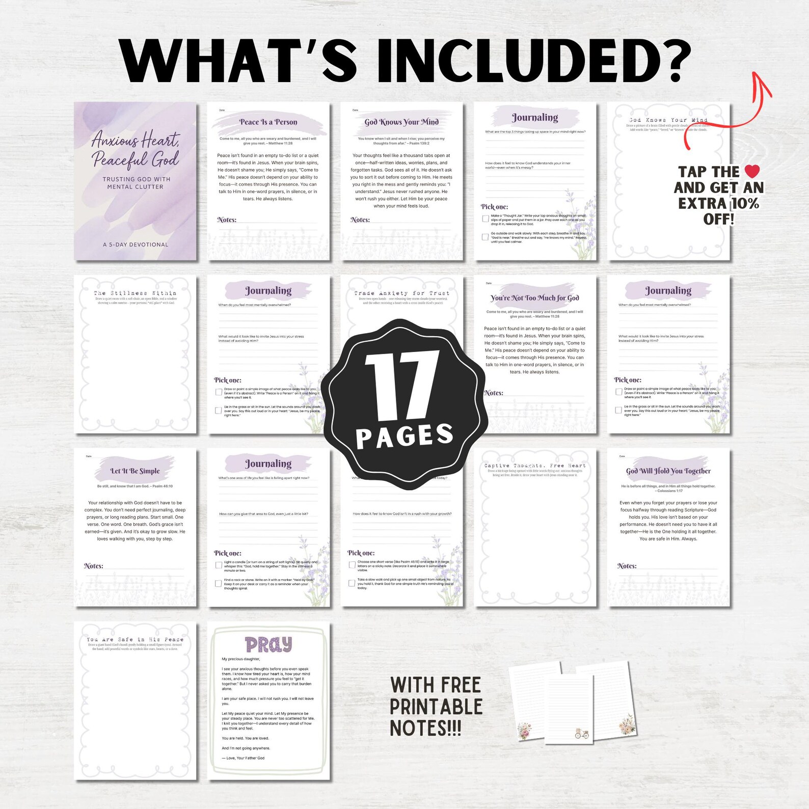Printable Christian Devotional Journal: Bible Study Planner (PDF ...