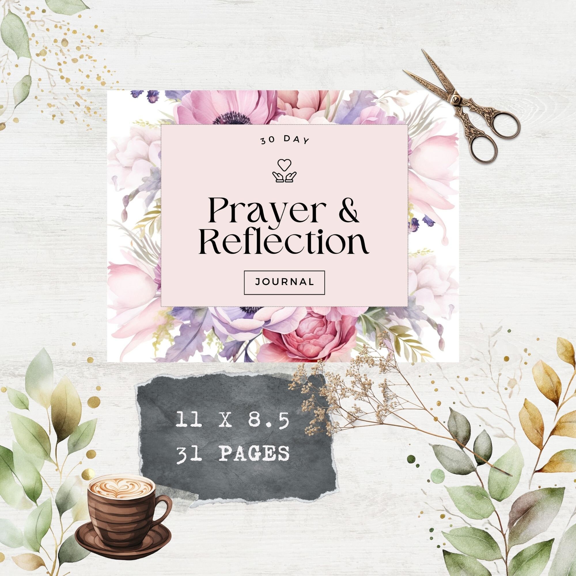 Prayer Journal Printable Digital Prayer Journal Bible Verse Journal ...