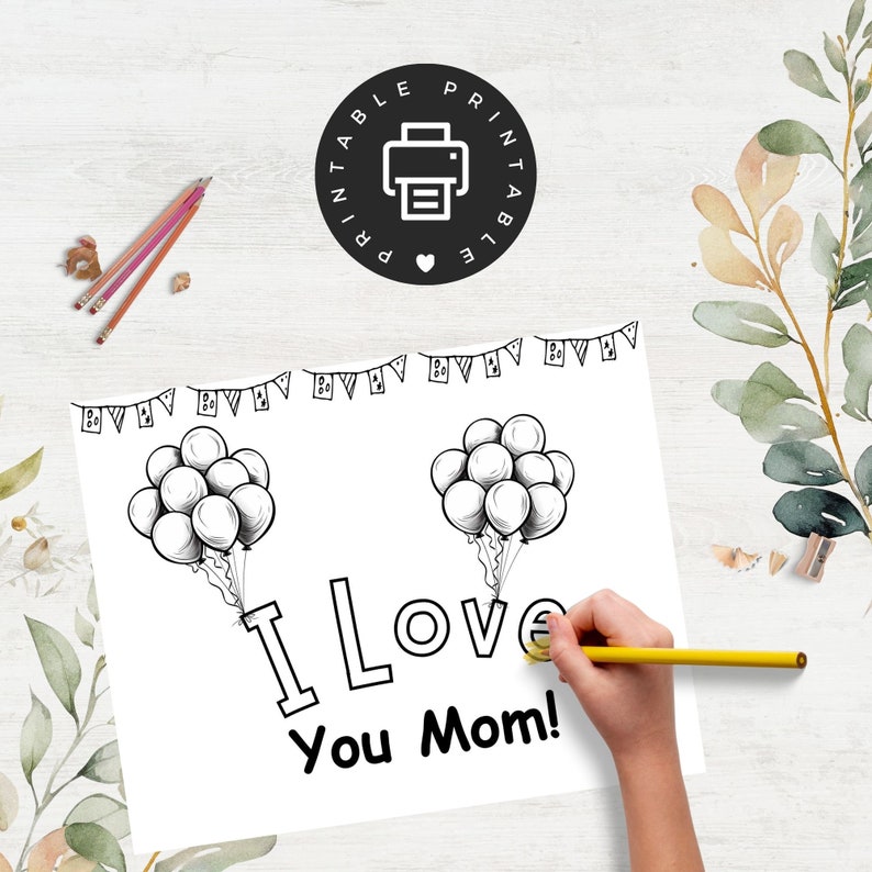 Mom Birthday Interview Coloring Pages: Printable Gift for Kids (PDF ...