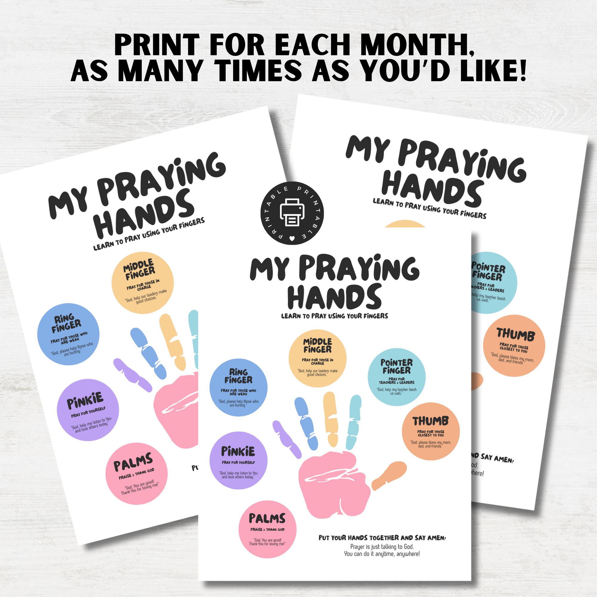 How to Pray Guide: Christian Learning Poster Kids (digital Download) - Etsy