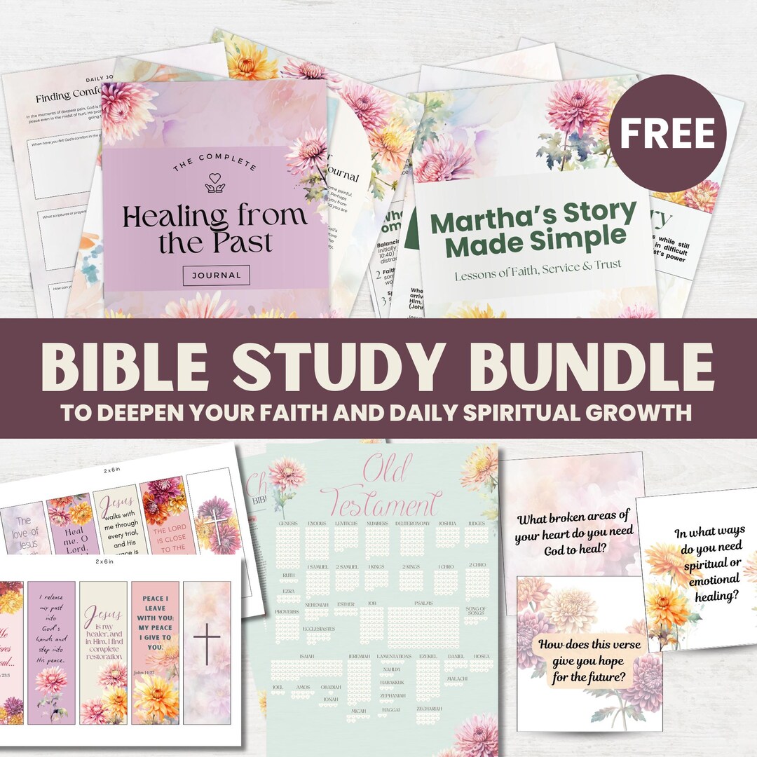 Bible Study Bundle Printable, Christian Women's Martha Collection ...