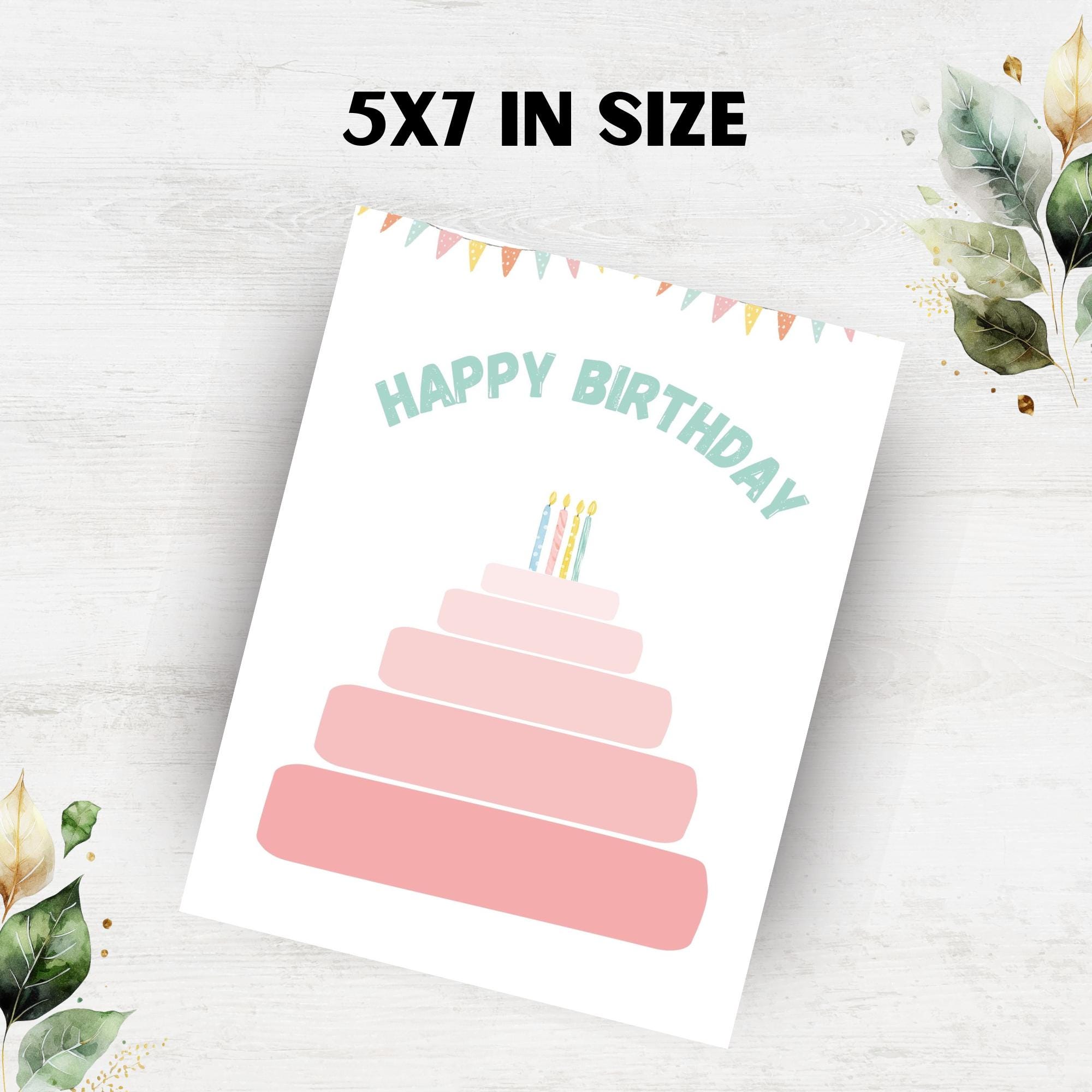 Abstract Happy Birthday Card: Printable Whimsical Design (JPEG File) - Etsy