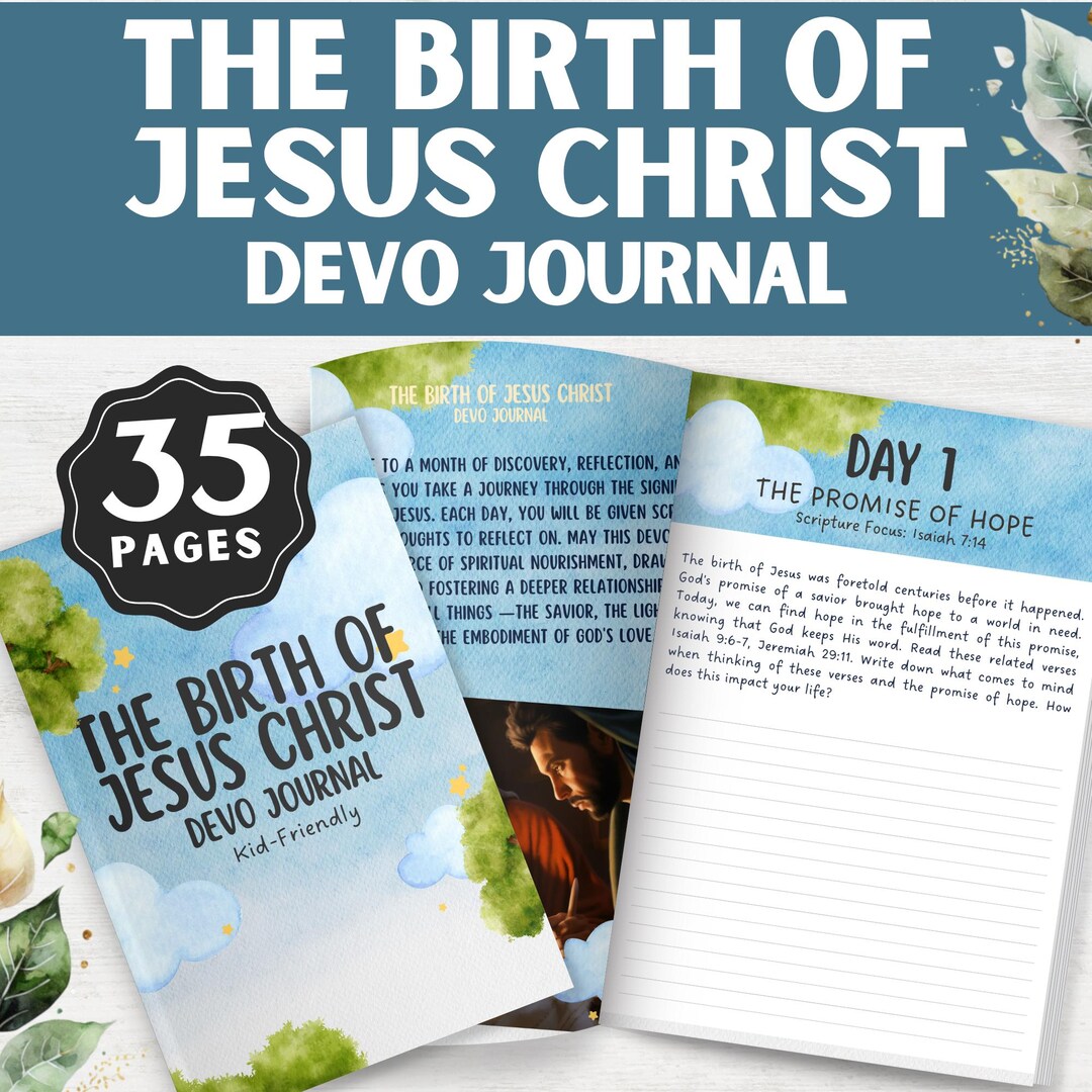 Kids Devotional Journal, Printable Christian Journal, Scripture Study ...