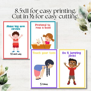 Movement Break Cards for Kids: Sensory Activity Flashcards - Etsy UK