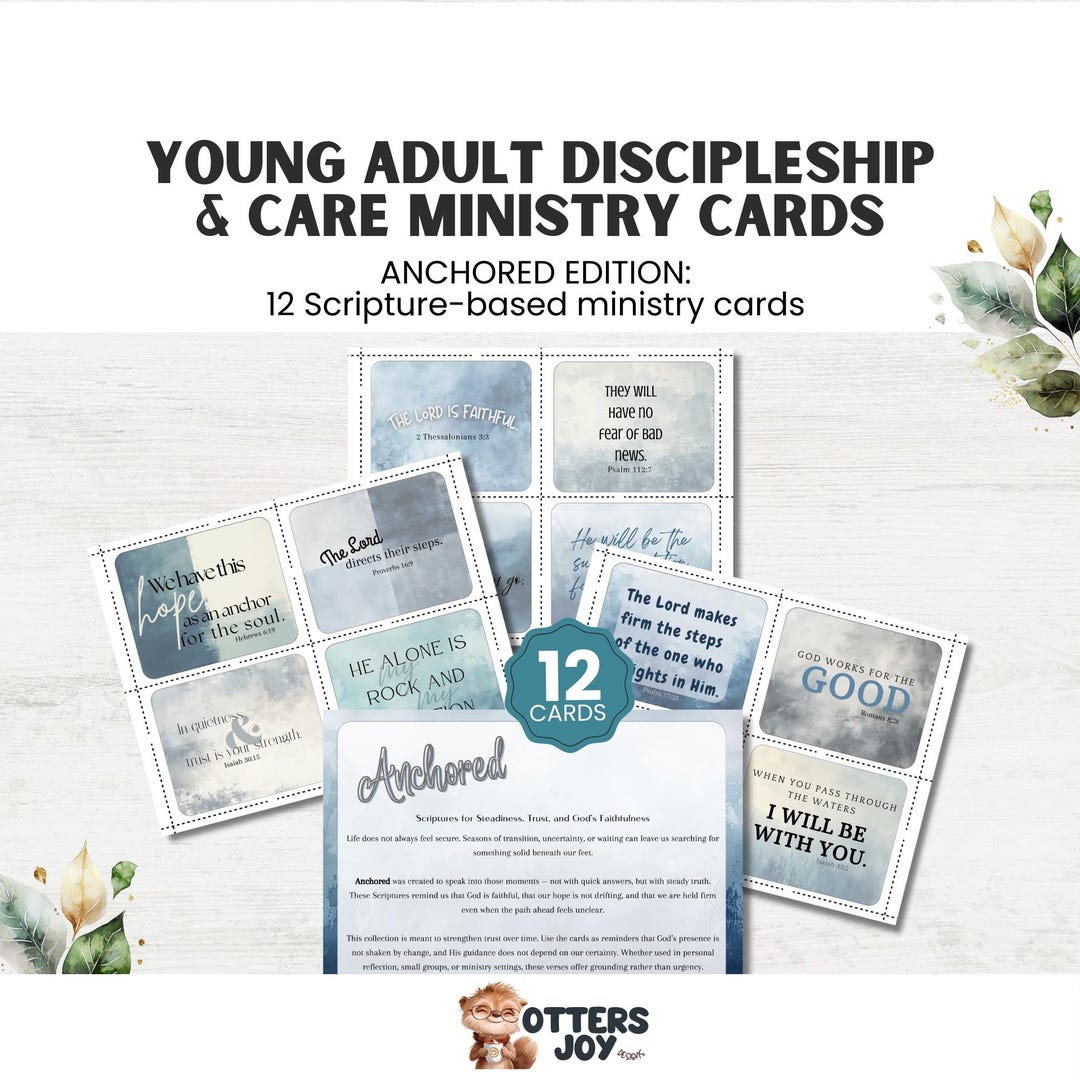 Anchored Scripture Cards | Christian Young Adult Encouragement | Faith ...