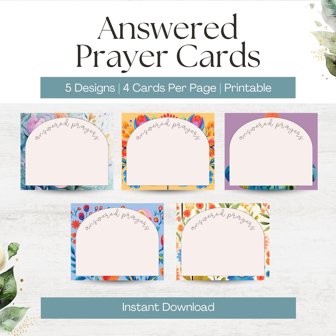 Prayer Cards, Christian Prayer Request Cards, Printable Prayer Cards ...