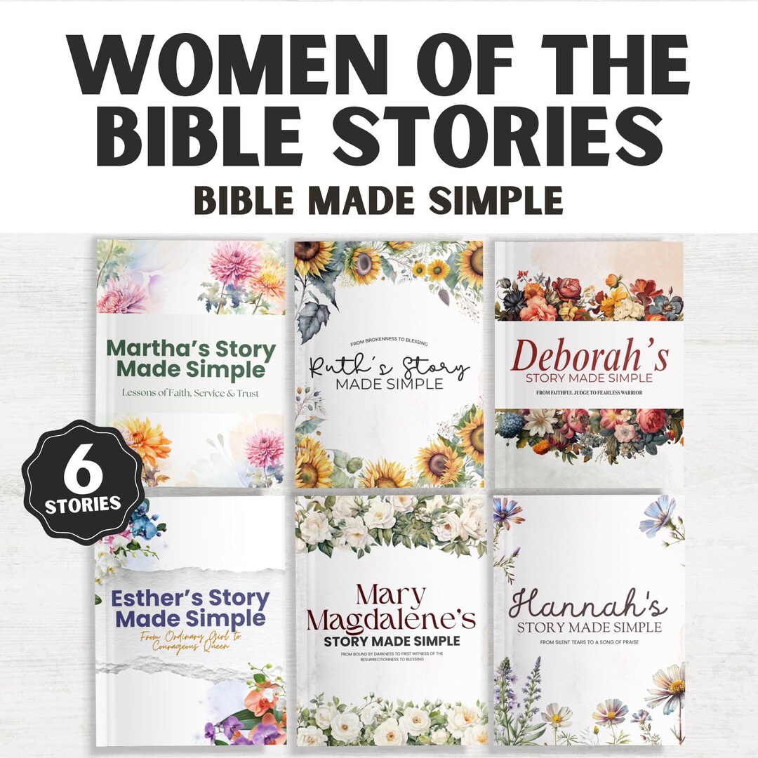 Women of the Bible Stories Bundle: Printable Old and New Testament (PDF ...