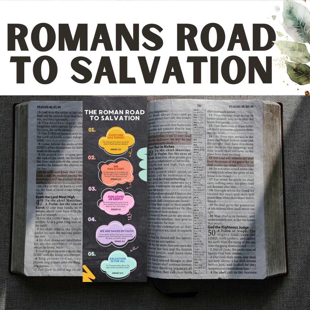 Romans Road Printable, Christian Bible Study, Verse Bookmark, Kids ...