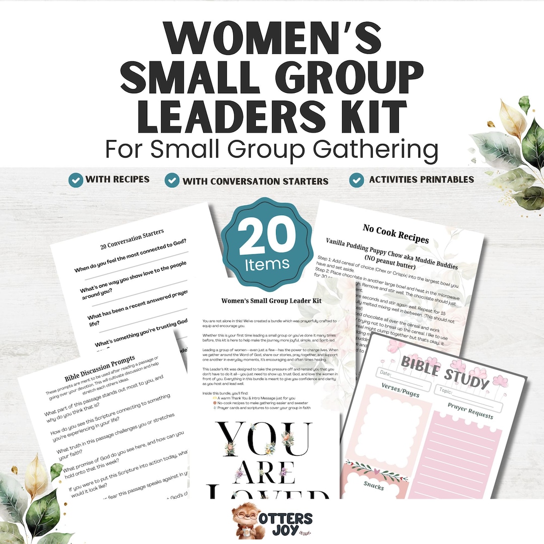 Womens Bible Study Printable: Leader Kit With Conversation Starters for ...