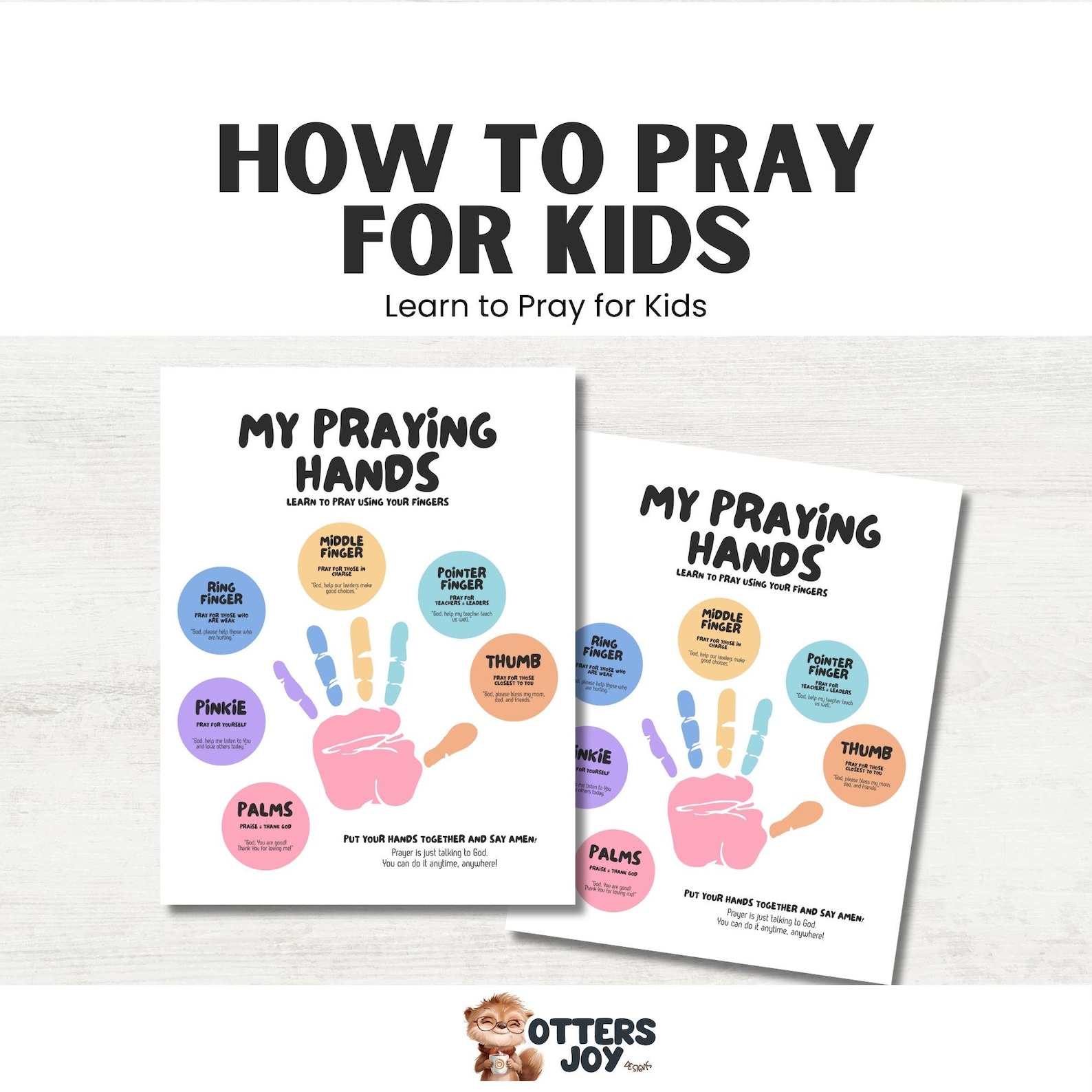 How to Pray Guide: Christian Learning Poster Kids (digital Download) - Etsy