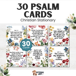 Printable Scripture Cards: NIV Psalm Verses, Christian Affirmations ...